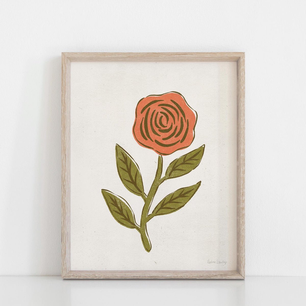 Rose Flower Drawing Wall Art Print – Pauline Stanley Studio + Rare Bird Co.